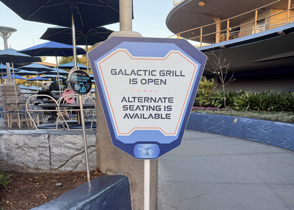 Galactic Grill is Open during Refurbishment | Disney Mouseketeer
